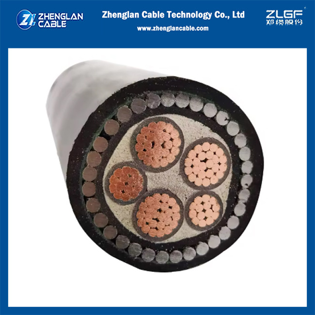 0.6/1kv XLPE 단열된 SWA 장갑 케이블 3+2코어 Cu/xlpe/pvc/swa/pvc 3x25+2x16mm2 ...